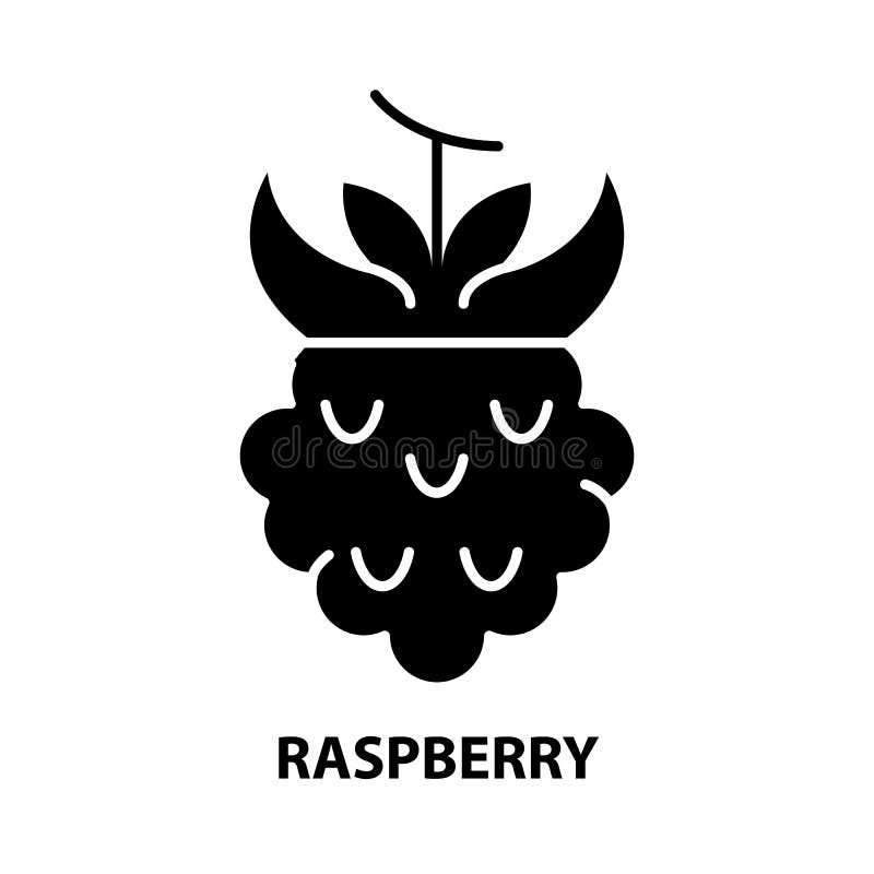 Raspberry Icon, Black Vector Sign with Editable Strokes, Concept ...