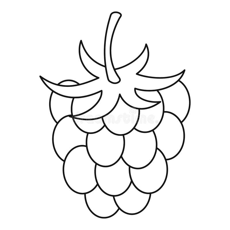 Raspberry Icon, Outline Style Stock Vector - Illustration of line ...