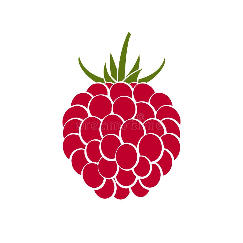 Raspberry Icon on White Background Stock Vector - Illustration of fruit ...
