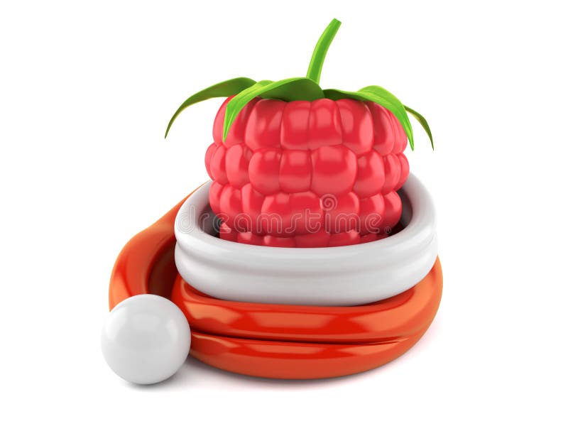 Raspberry Jam in Santa Cartoon Character Style with Ok Finger Stock ...