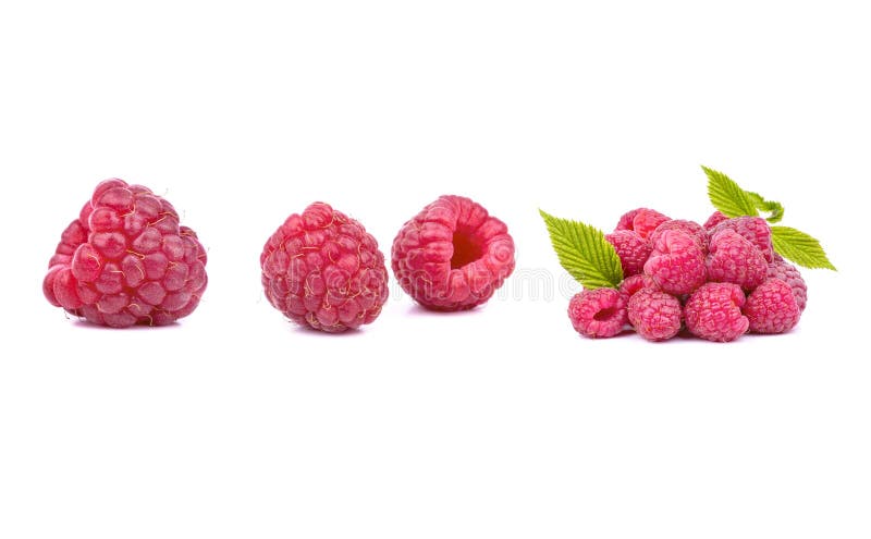 Raspberry isolate, set stock photo. Image of closeup - 250748048