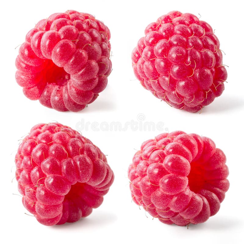 Raspberry Isolated. Collection Stock Image - Image of fruit, berry ...