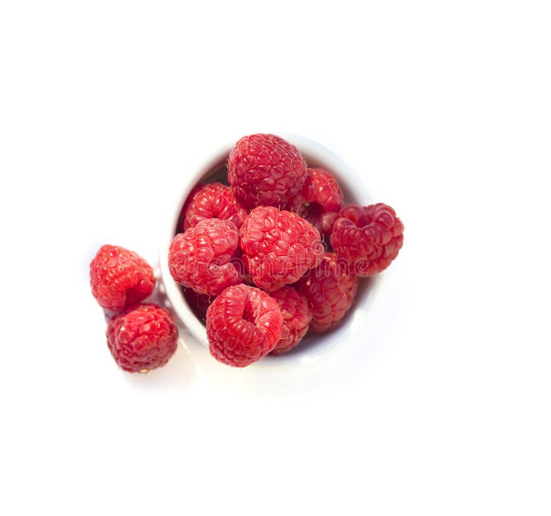 Raspberry Isolated on White Stock Photo - Image of gourmet, healthy ...