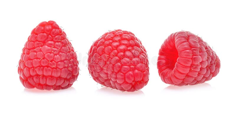 Raspberry Isolated on a White Background Stock Image - Image of macro ...