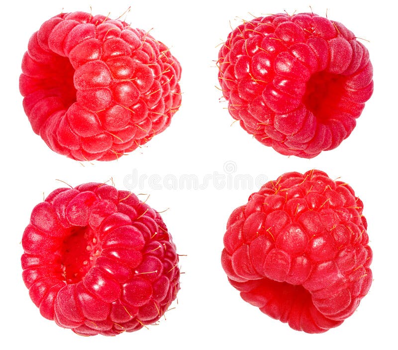 Raspberry Isolated on White Stock Photo - Image of healthy, juicy: 93894698