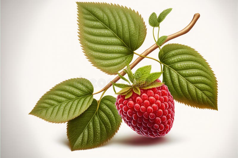 Raspberry Isolated on White Background. Stock Illustration ...