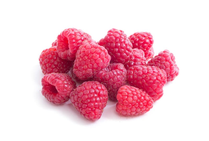 Raspberry Isolated. Raspberry on White Stock Photo - Image of food ...