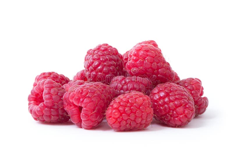 Raspberry Isolated. Raspberry on White Stock Photo - Image of berry ...