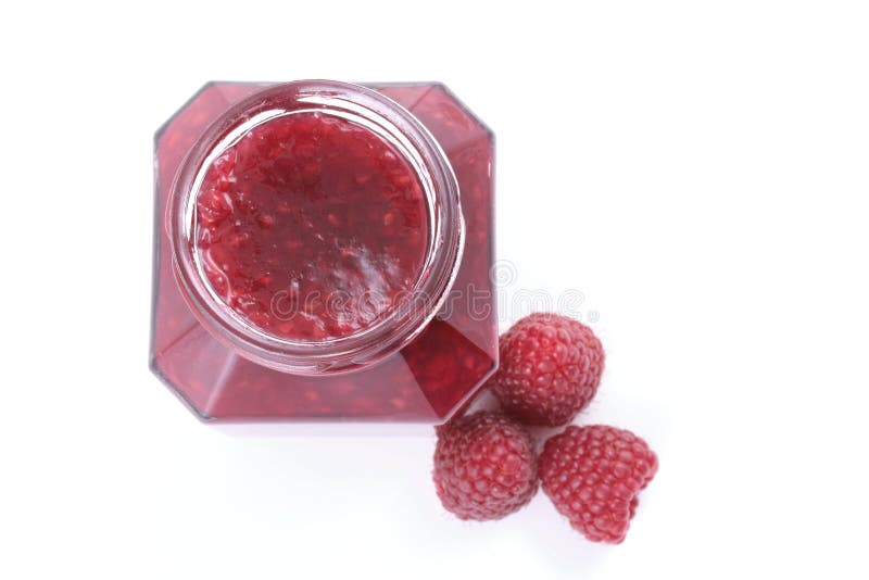 Raspberry jam stock photo. Image of isolated, berries - 1280698