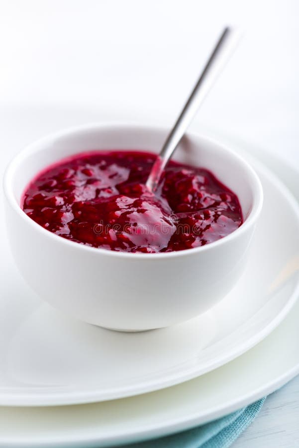 Raspberry Jam stock image. Image of bowl, baking, closeup - 24494185