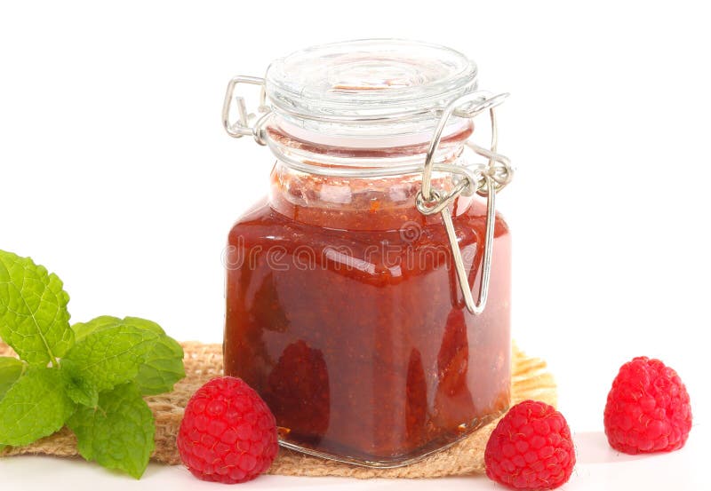 Raspberry jam stock image. Image of jute, boil, summer - 35859059