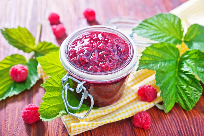 Raspberry jam stock photo. Image of jelly, vegetarian - 19795034