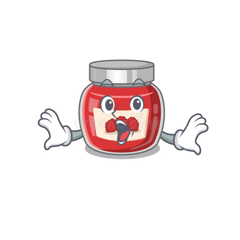 Raspberry Jam Mascot Design Concept with a Surprised Gesture Stock ...