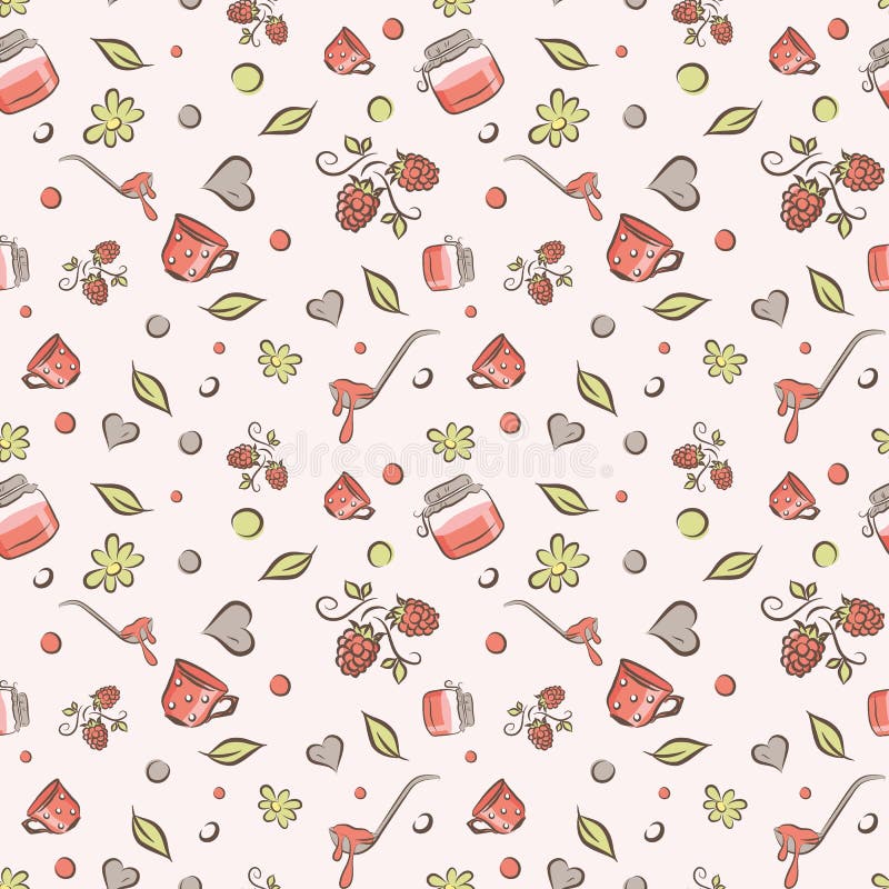 Raspberry jam pattern stock vector. Illustration of field - 51887085