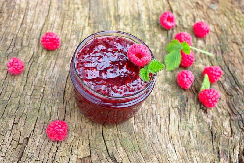 Raspberry jam stock photo. Image of jelly, vegetarian - 19795034