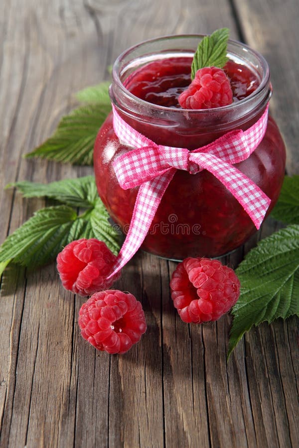Raspberry jam stock photo. Image of recipe, glass, fruit - 32188908