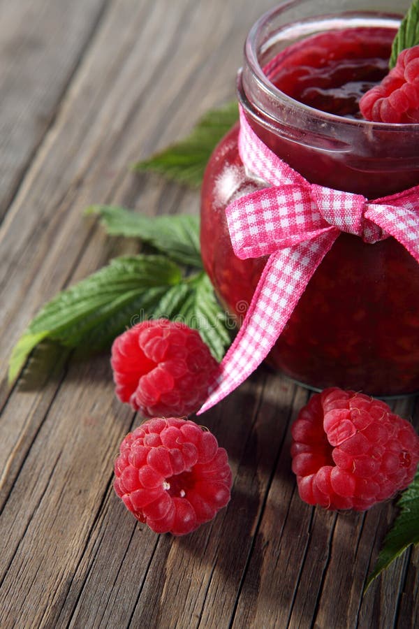 Raspberry jam stock photo. Image of recipe, glass, fruit - 32188908