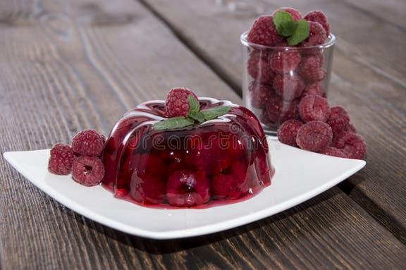 Raspberry Jello stock image. Image of flavored, food - 33636009
