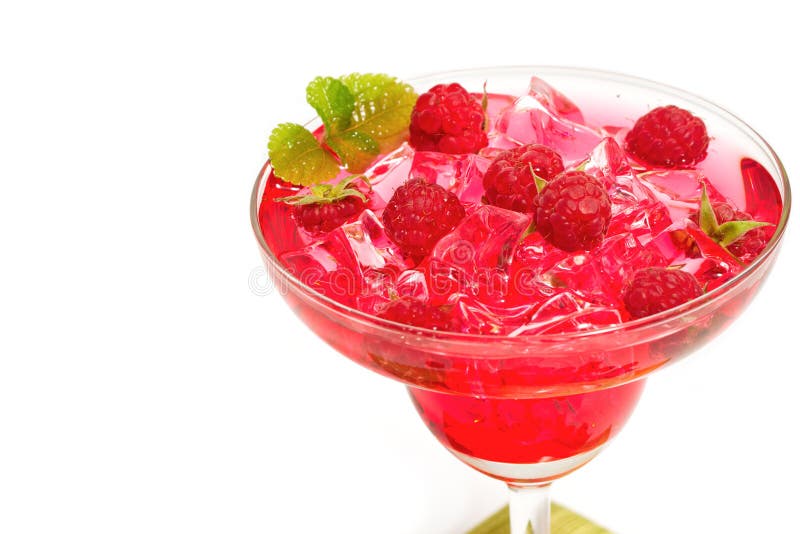 Raspberry Juice Drink with Fresh Raspberries Stock Image - Image of ...
