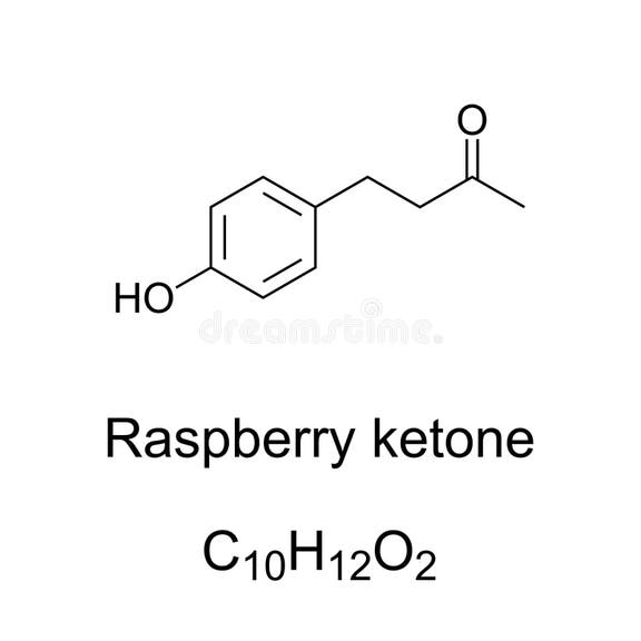 Raspberry Ketone, Chemical Formula and Skeletal Structure Stock Vector ...