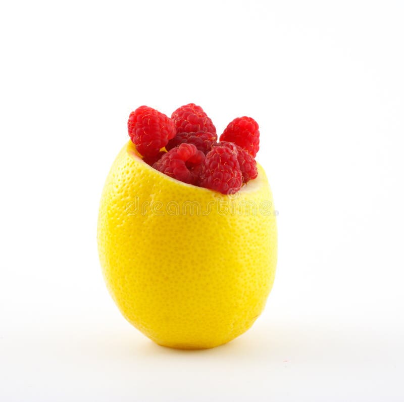 Raspberry in lemon stock image. Image of berry, health - 12023053