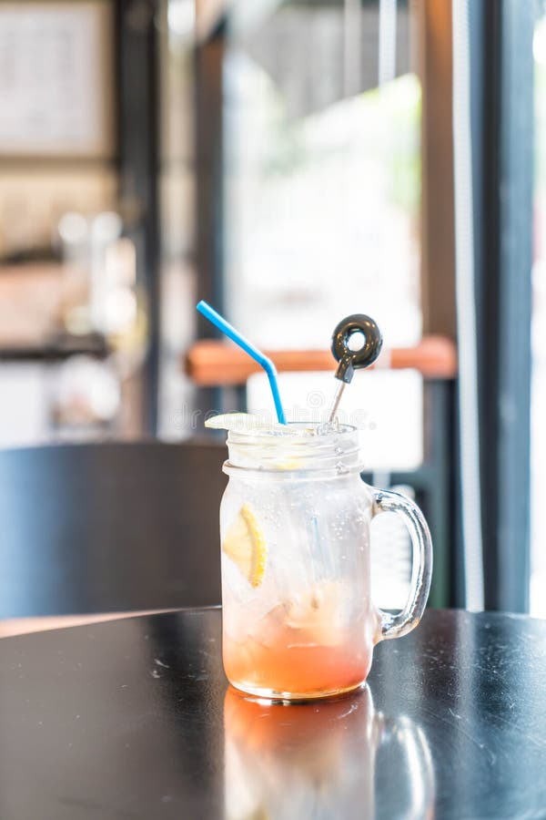Raspberry and Lemon Soda Glass Stock Image - Image of healthy, cocktail ...