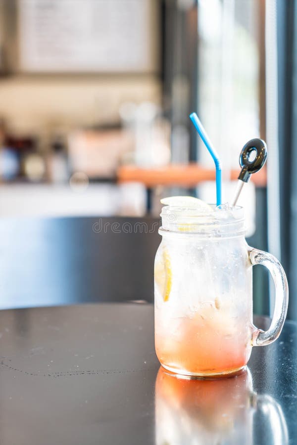 Raspberry and Lemon Soda Glass Stock Image - Image of mint, detox ...