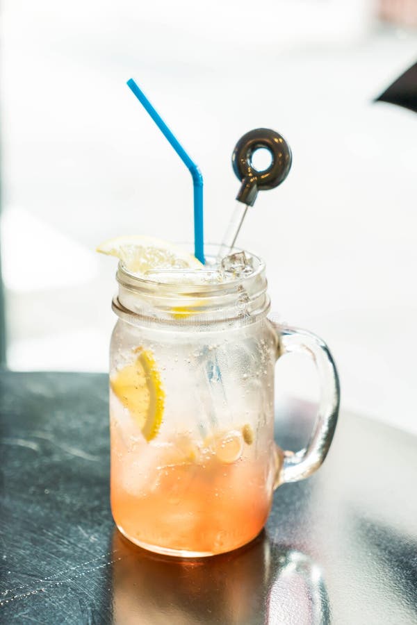 Raspberry and Lemon Soda Glass Stock Photo - Image of cocktail ...