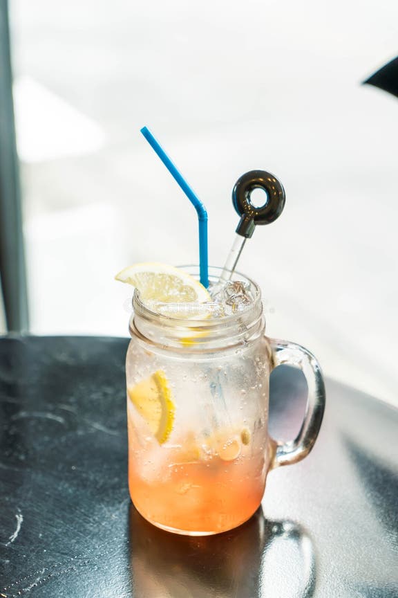 Raspberry and Lemon Soda Glass Stock Image - Image of pink, drink ...