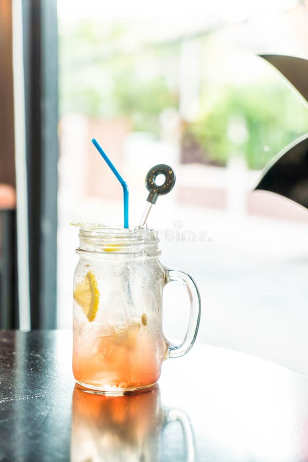 Raspberry and Lemon Soda Glass Stock Image - Image of water, lemon ...