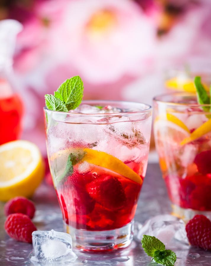 Raspberry lemonade stock photo. Image of healthy, drink - 114041486