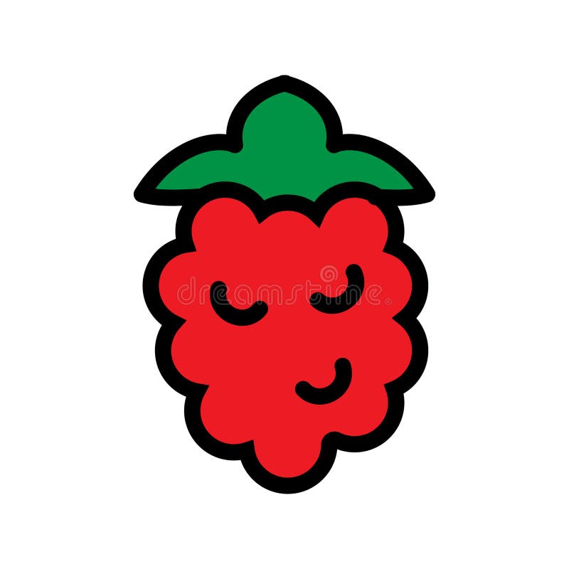 Raspberry Black White Simple Stock Illustrations – 613 Raspberry Black ...