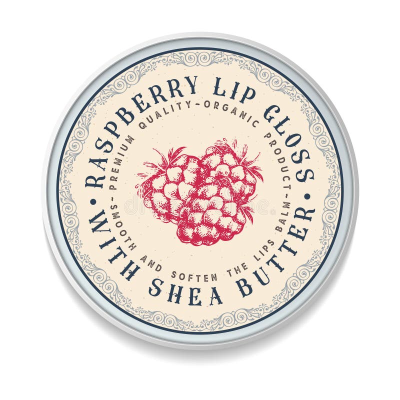 Lips Balm Vintage Label Packaging Design Stock Illustrations – 5 Lips ...