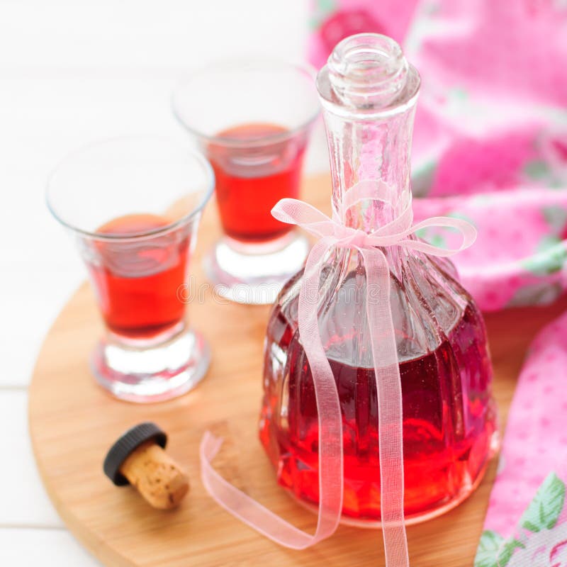 Raspberry Liqueur stock image. Image of pink, liqueur - 36382751