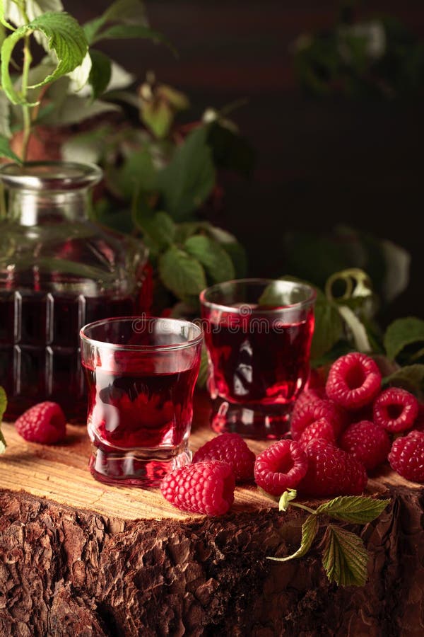 Raspberry Liquor and Fresh Berries Stock Photo - Image of fruit, fresh ...