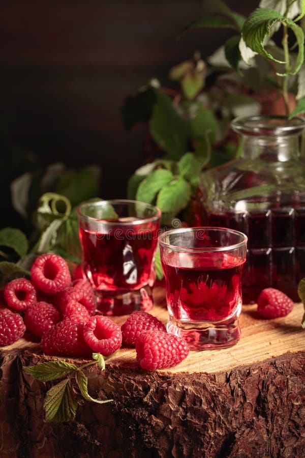 Raspberry Liquor and Fresh Berries Stock Photo - Image of juicy, fresh ...