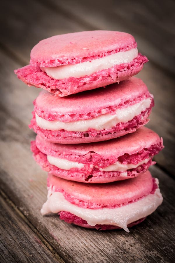 Raspberry macarons retro stock image. Image of confection - 33698443