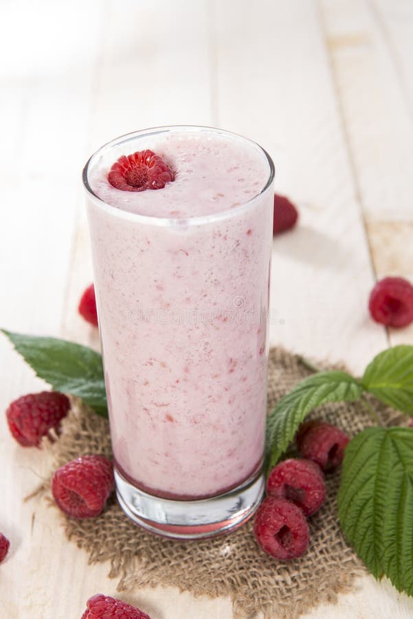 Raspberry Milkshake stock image. Image of refreshment - 32989059