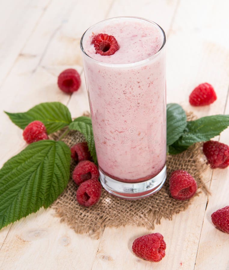 Raspberry Milkshake stock photo. Image of healthy, cold - 33418574