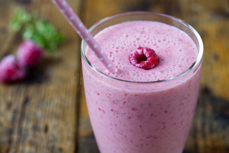 Raspberry milkshake stock photo. Image of milkshake, juice - 49997482