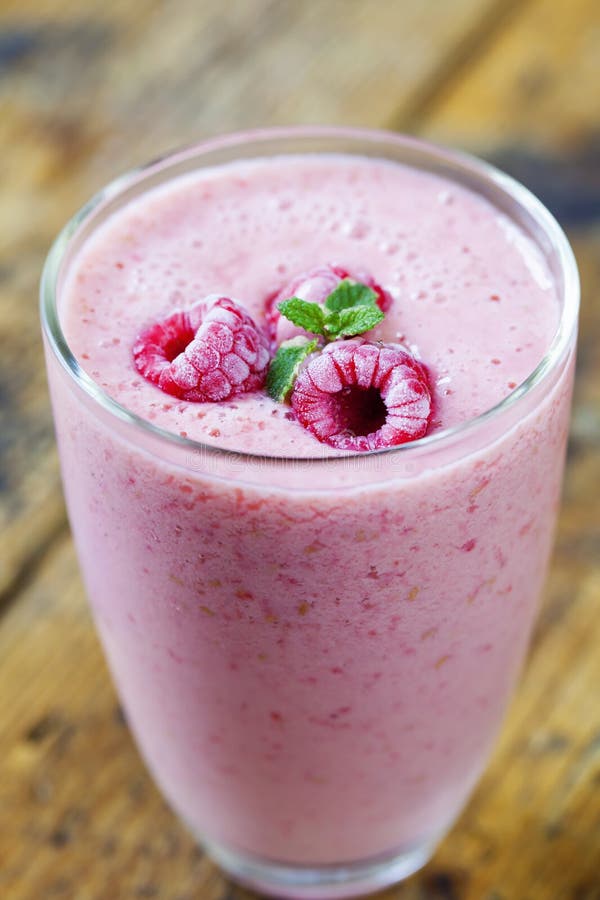 Raspberry milkshake stock photo. Image of milk, garnish - 49998026