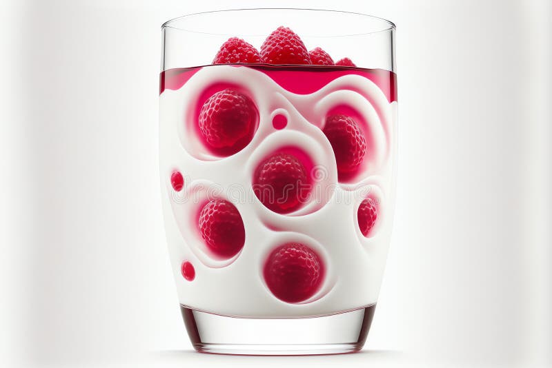 Raspberry Milkshake. Vanilla Milkshake. Cold Drink Concept. Generative ...