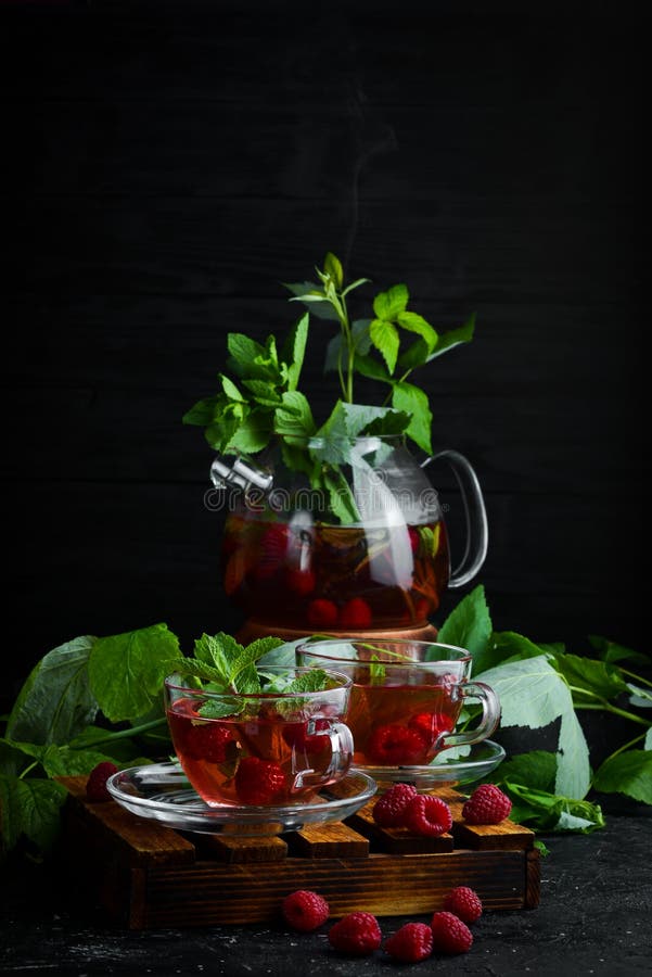 Hot winter raspberry tea stock image. Image of healthy - 22349511