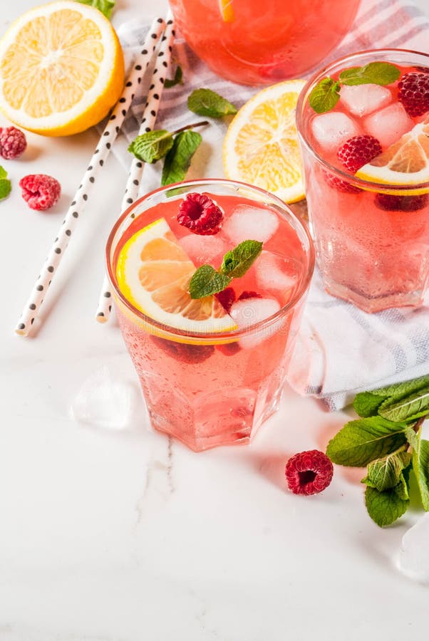 Raspberry Mojito or Lemonade Stock Image - Image of detox, fresh: 112826083