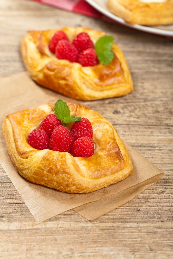 Raspberry pastries stock photo. Image of food, dessert - 44964258