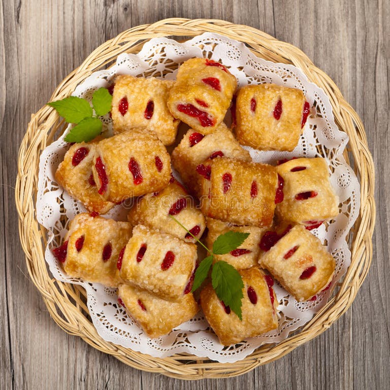 Raspberry pastries stock photo. Image of food, french - 44643106