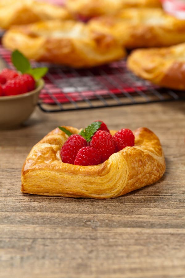 Raspberry pastries stock photo. Image of fried, fruit - 48796204