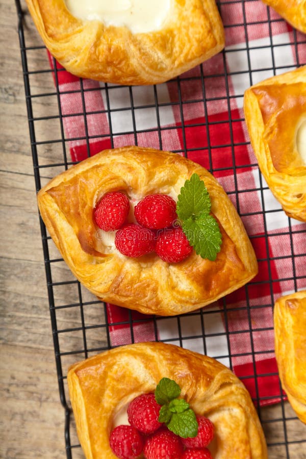 Raspberry pastries stock image. Image of fruits, berry - 44963983