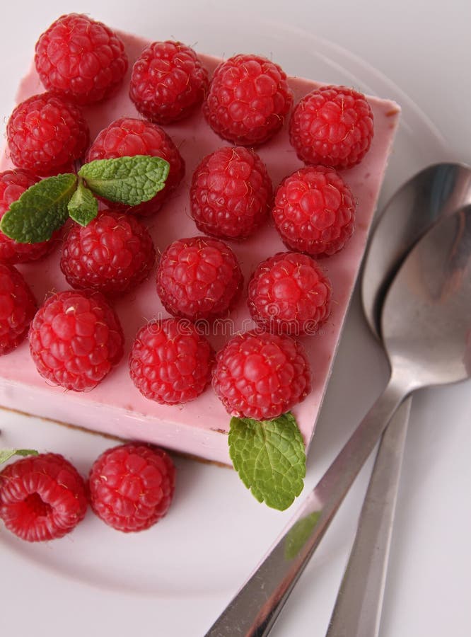 Raspberry pastry stock photo. Image of shot, mint, food - 23625430