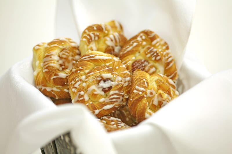 Raspberry Pastry with Icing Stock Image - Image of coffee, food: 2373903